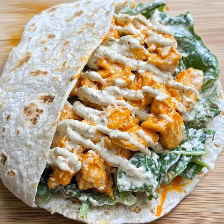 Buffalo Chicken Caesar Salad Wraps - Cookingsteps.com