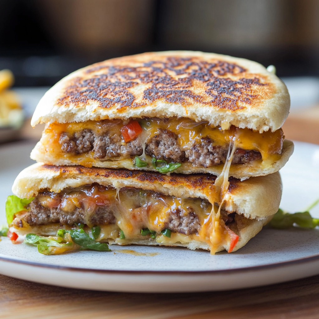 Melty Quesadilla Smash Burgers - Cookingsteps.com
