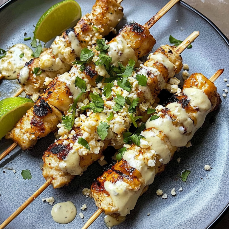 Grilled Elote Chicken Skewers - Cookingsteps.com
